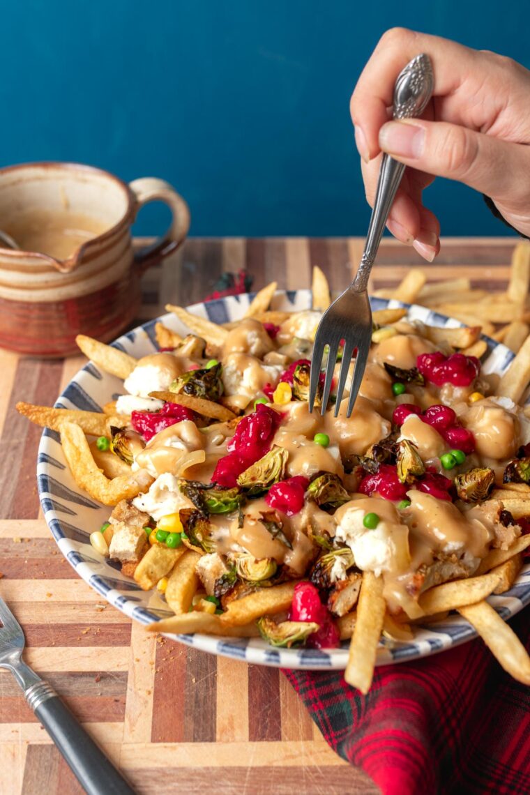 Vegan Christmas Leftover Poutine | Two Market Girls