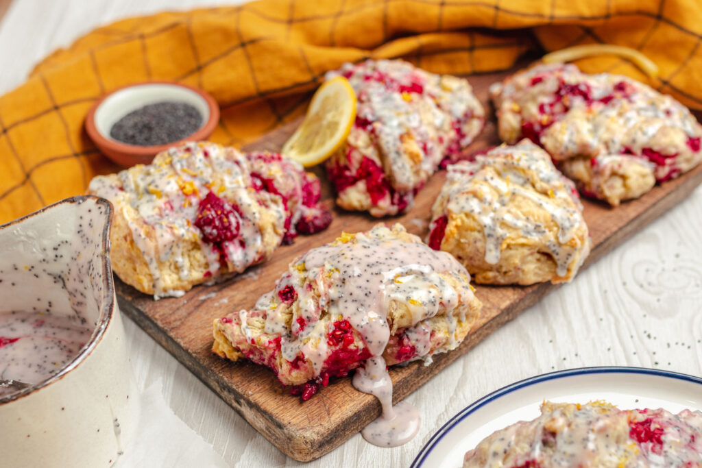 Vegan Lemon Raspberry Scones - Two Market Girls