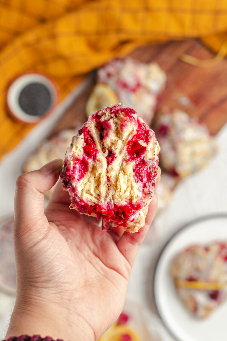 Vegan Lemon Raspberry Scones - Two Market Girls