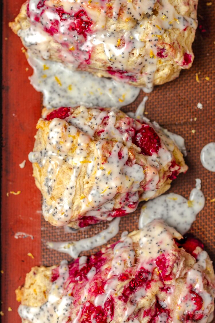 Vegan Lemon Raspberry Scones - Two Market Girls
