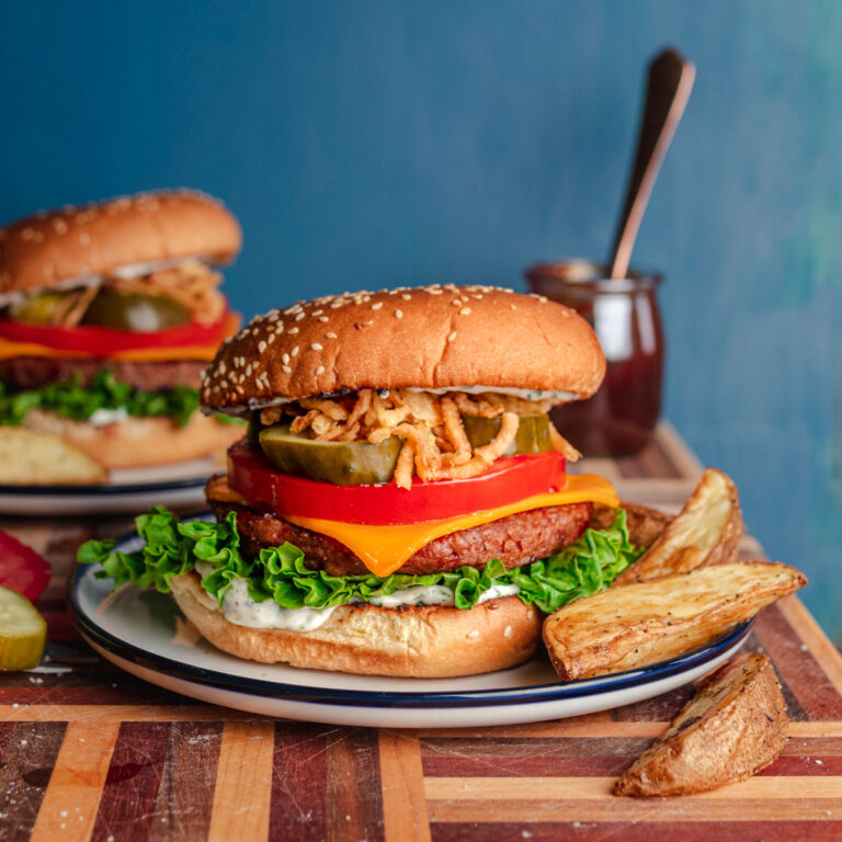 BBQ Ranch Burger with Beyond Meat | Two Market Girls