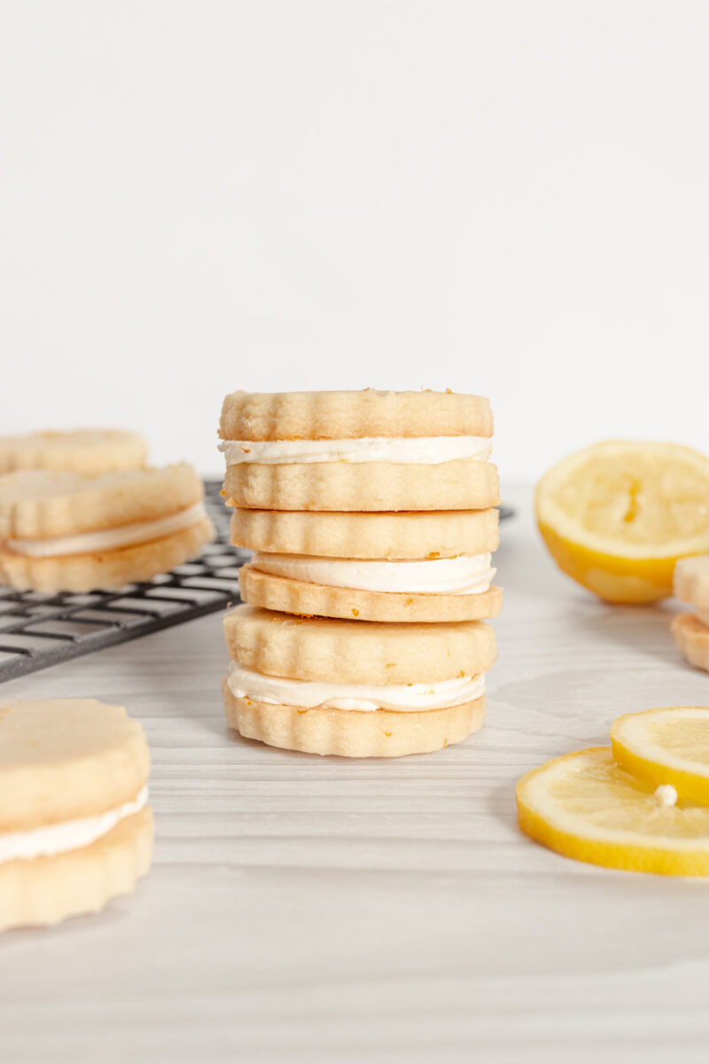 Lemon Sandwich Cookies with Cream Filling | Two Market Girls