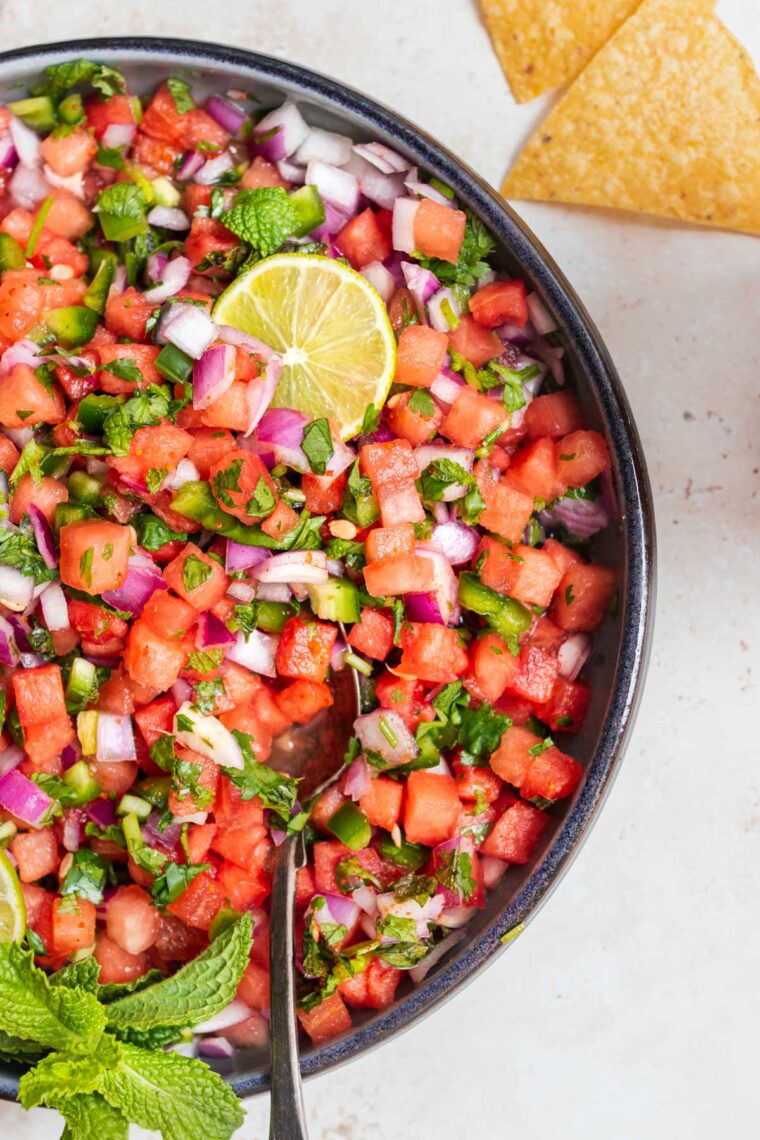 Watermelon Salsa Recipe (Vegan) | Two Market Girls