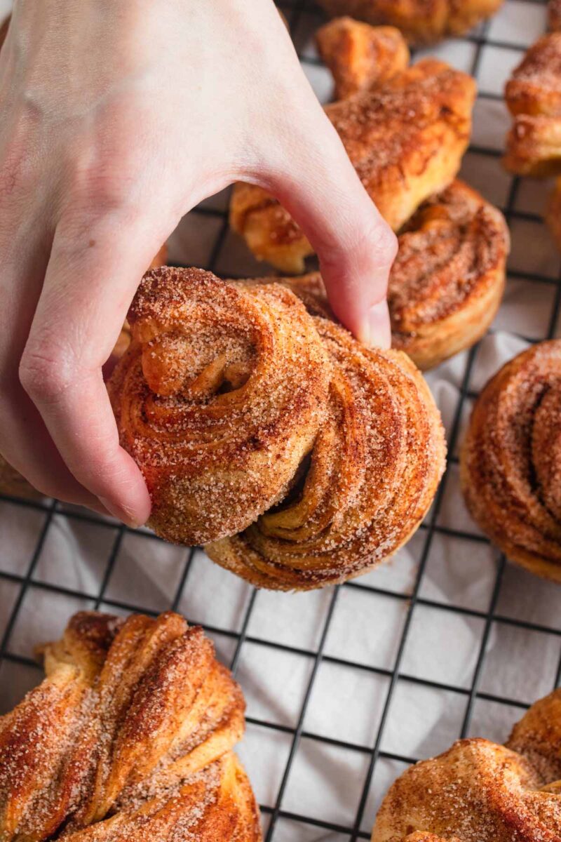Cinnamon Sugar Puff Pastry Knots - Two Market Girls