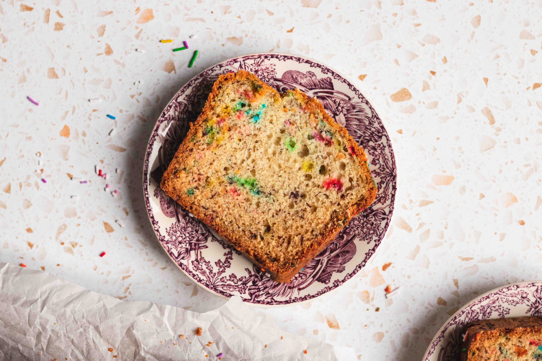 One-Bowl Vegan Funfetti Banana Bread | Two Market Girls
